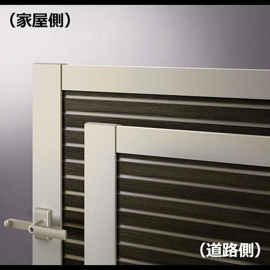 YKKAP ルシアス門扉W08型 両開き 門柱仕様 07-10 内開き仕様 UME-W08 複合カラー :19333201:エクステリアのキロ ...