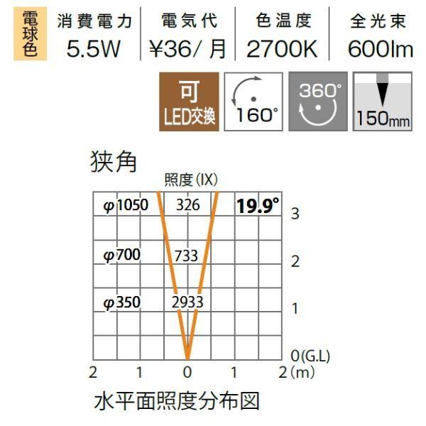 タカショー ガーデンアップライト ルーメック スリム M 狭角 HBB-D71S #70902100 12V用／24V用 『エクステリア照明 ...