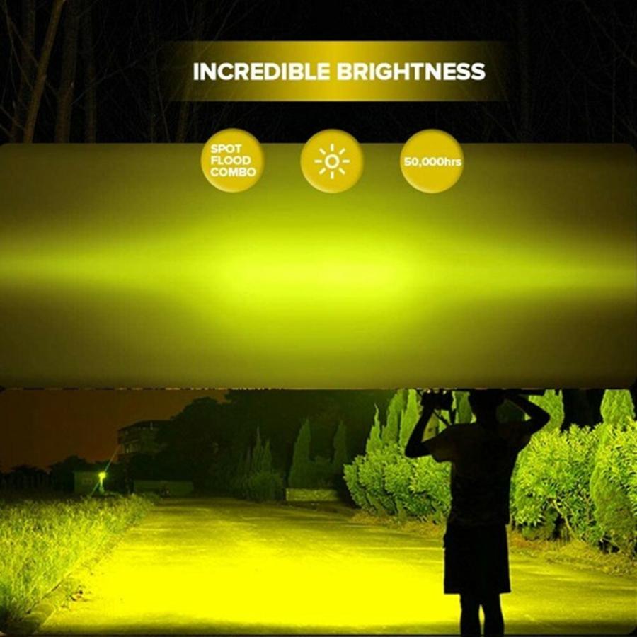 LED ワークライト 12V 24V 72W 3000K イエロー 黄 防水 フォグランプ 作業灯 デッキライト 投光器 前照灯 車幅灯 照明 トラック 2個 : ペットエバーヤフー ...