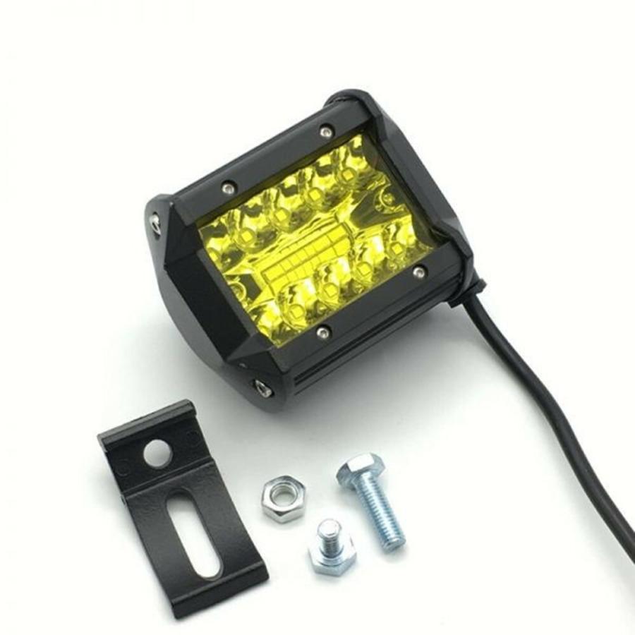 LED ワークライト 12V 24V 72W 3000K イエロー 黄 防水 フォグランプ 作業灯 デッキライト 投光器 前照灯 車幅灯 照明 トラック 2個 : gzd06 : 銘辰商店 ...