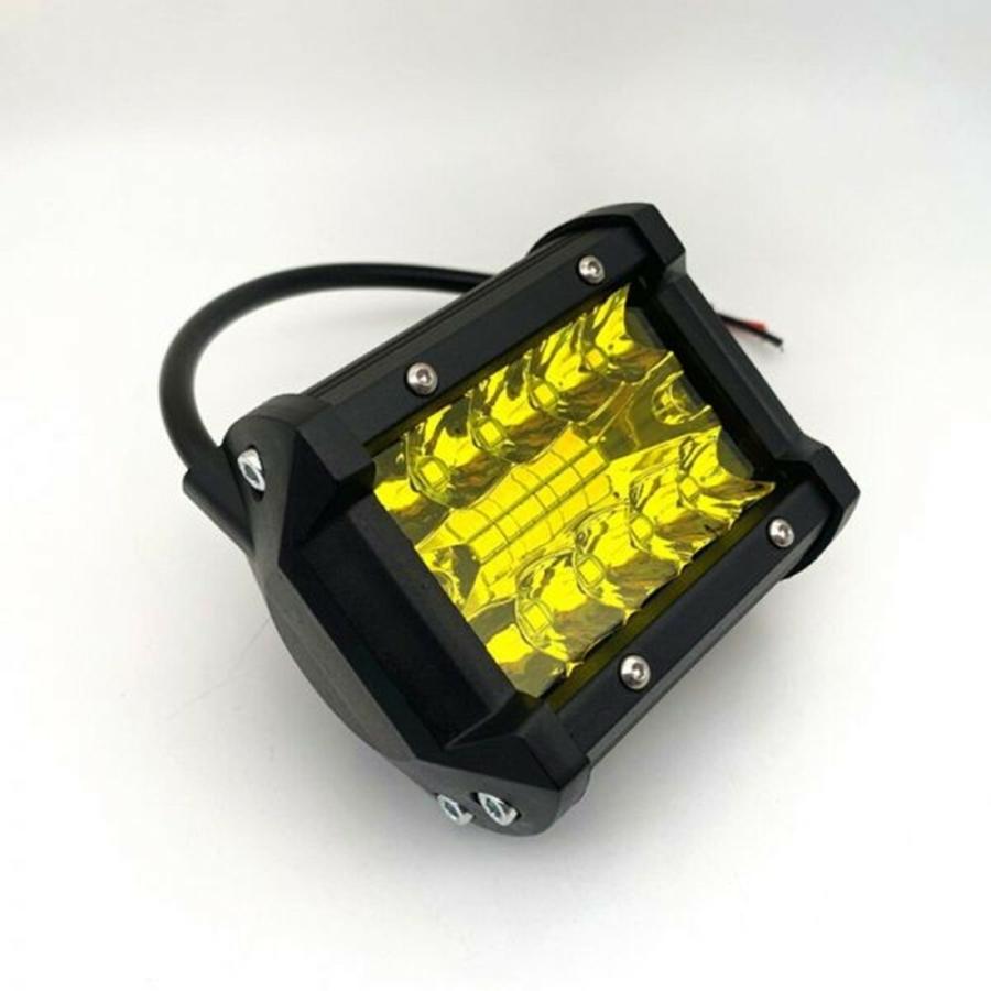LED ワークライト 12V 24V 72W 3000K イエロー 黄 防水 フォグランプ 作業灯 デッキライト 投光器 前照灯 車幅灯 照明 トラック 2個 : gzd06 : 銘辰商店 ...