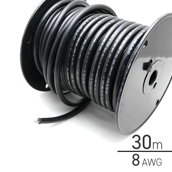 8sq ケーブル ビニール絶縁電線 シングル ブラック 8AWG 8スケア 30m単位 : キサカダイレクト Yahoo!店 - 通販 - Yahoo!ショッピング