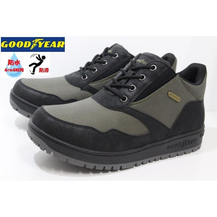 グッドイヤー（GOODYEAR） メンズ スニーカー 防水 防滑 ハンズフリー