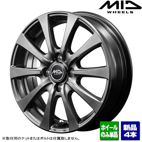 マルカサービス ノート E13系/ノートクロスオーバー E13系/etc 新品ホイールのみ4本 MID WHEELS G10 16インチ 6.0J +50 4H 100P 個人宅宛ては別途送料 ...