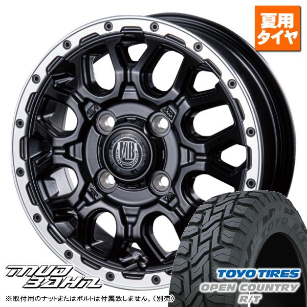 OPEN COUNTRY ハイゼット/アトレー/エブリィ/etc トーヨー オープンカントリー R/T 145/80R12 80/78N & MUD BAHN XR-800M 12インチ 4 ...