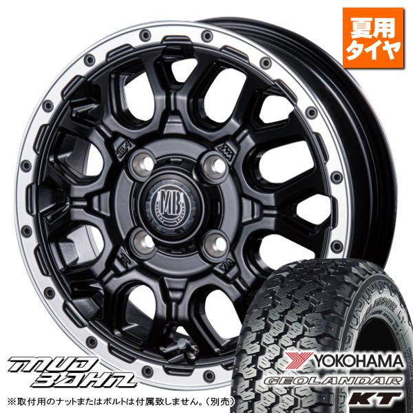 GEOLANDAR ハイゼット/アトレー/エブリィ/etc ヨコハマ ジオランダー KT Y828C 145/80R12 80/78N & MUD BAHN XR-800M 12インチ 4 ...