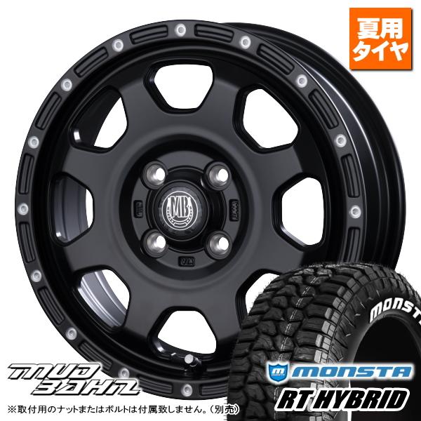 MONSTA TYRES ハスラー/エブリィ/アトレー/デリカミニ/etc モンスタ RTハイブリッド 165/65R14 & MUD BAHN XR-910K 14インチ 4.5J +45 ...