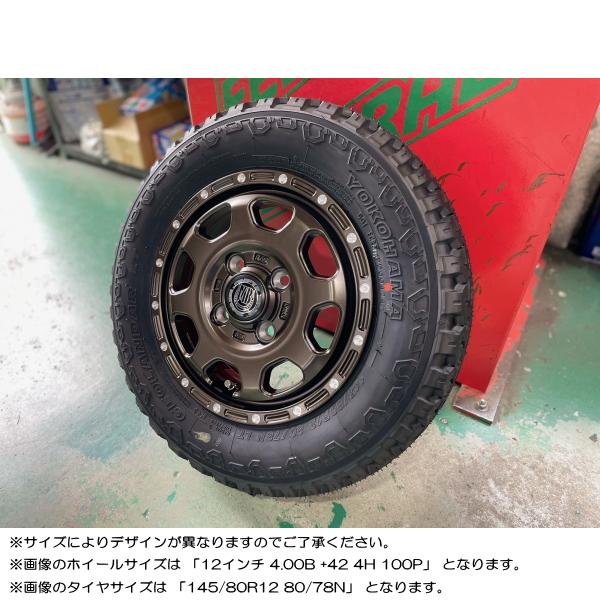 GEOLANDAR ハイゼット/アトレー/エブリィ/etc ヨコハマ ジオランダー KT Y828C 145/80R12 80/78N & MUD BAHN XR-910K 12インチ 4 ...