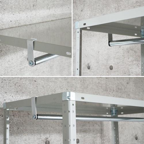 キタジマ スチールラック 幅180 奥行45 高さ180cm 3段 スチール棚 業務用 収納 ハンガーラック HR-KT-4-18 ホワイトグレー 150kg/段 : スチールラックのキタジマ ...