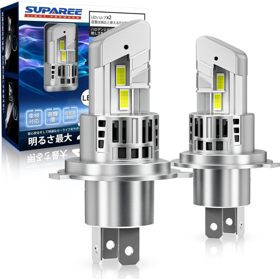SUPAREE PRO h4 led ヘッドライト hi/lo 爆光 6500K 車用 32連高光効LEDチップ 9-16V 四重放熱 ハイパワー50W 静音ファン : SUNVIC合同会社 ...