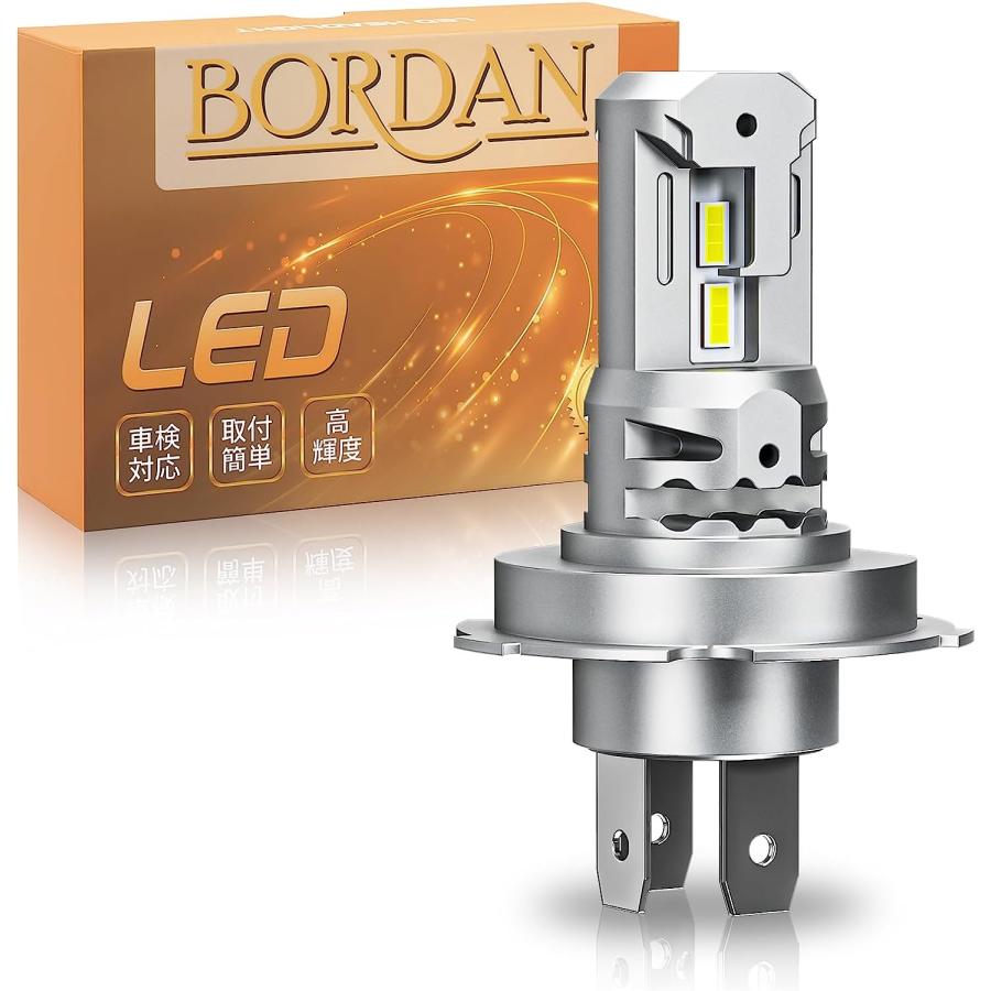 BORDAN H4 H19 LED ヘッドライト トラック対応 DC9/12V/24V/40V バイク用 HI/LO切替 6500K キャンセラー内蔵 ファンレス 1個入 : SUNVIC合同 ...
