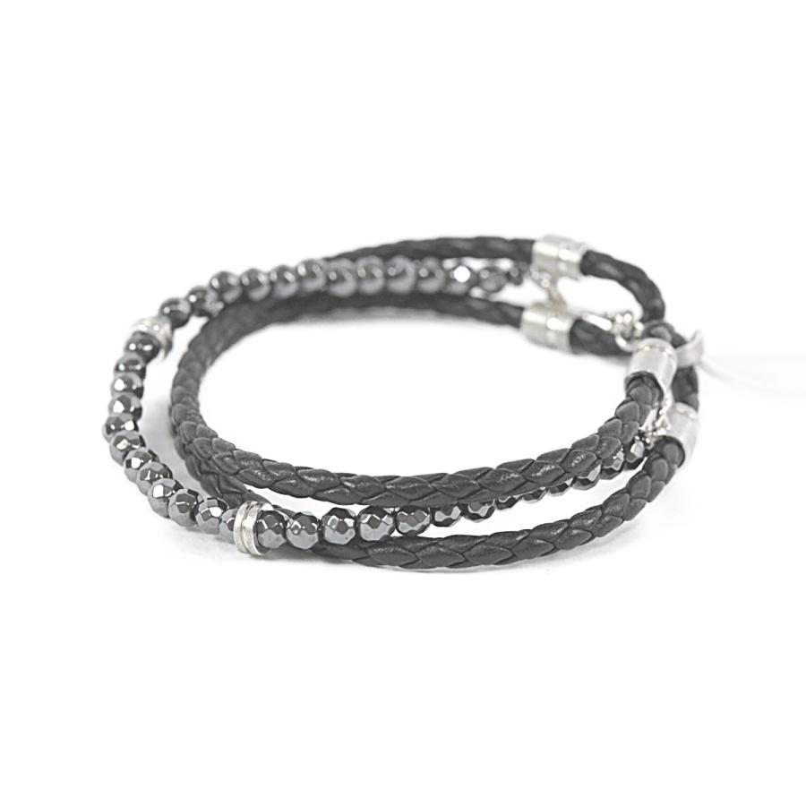 イーノス ダイヤモンド ヘマタイト メンズ レザー ブレスレット K18WG 17.5g 0.08ct E-NO'S : PATIENCE Harvey(株)北詰商事 - 通販 - Yahoo ...
