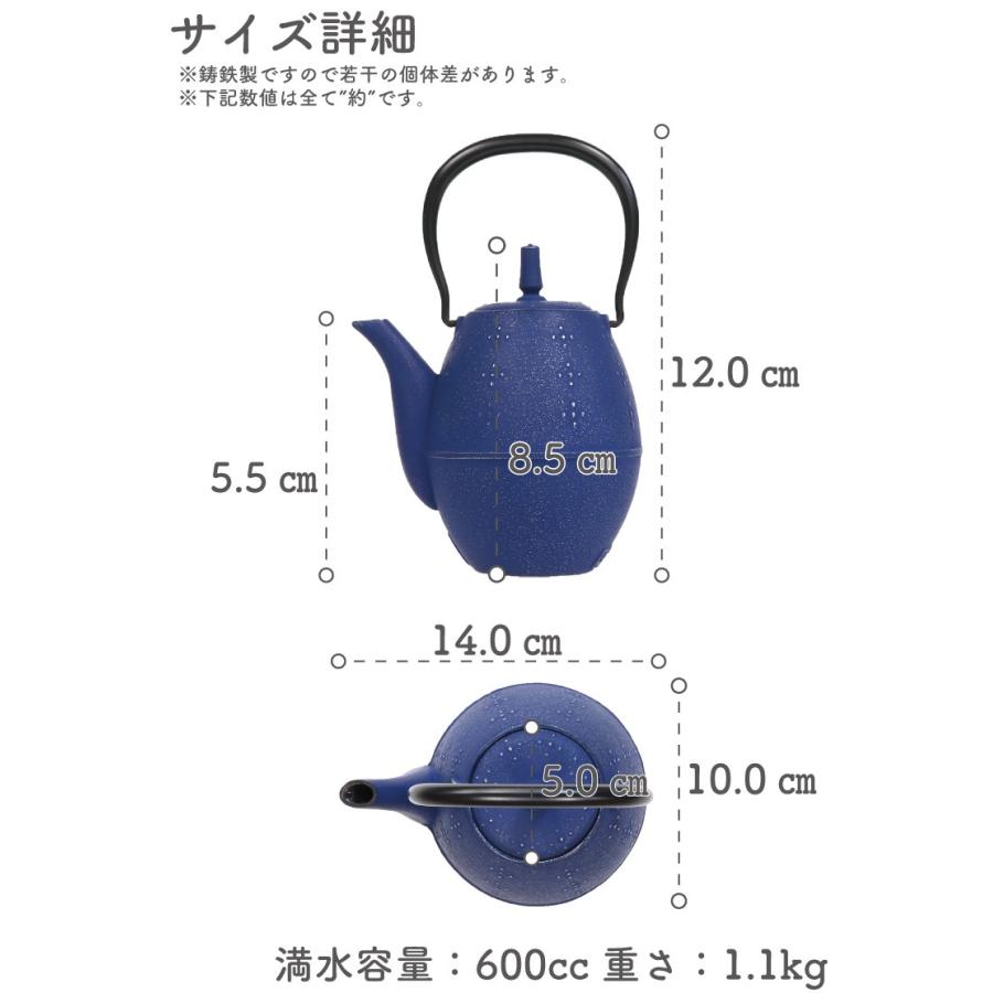 岩鋳 急須 南部鉄器 ティーポット カラーポット らいす ヨーロッパブルー 0.6L EBU 日本製 おしゃれ 茶こし付き 鉄急須 かわいい ギフト 製品保証付き : キッチングッズ柳屋 ...