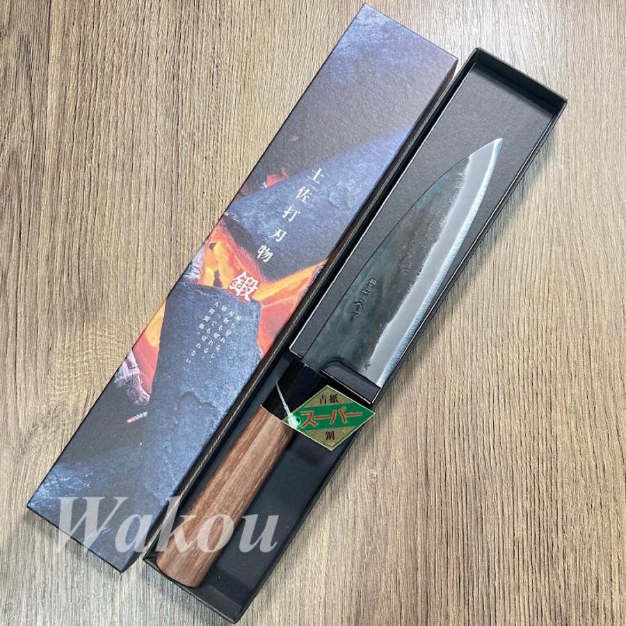 ZAKURI 包丁 舟行包丁 150mm 15cm 青紙スーパー 両刃 胡桃柄 黒打仕上げ 土佐打刃物 : 和煌刃物 - 通販 - Yahoo!ショッピング