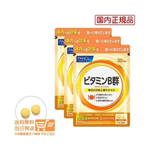 FANCL ファンケル ビタミンB群 栄養機能食品 90日分 3個セット 送料無料 爆買 : 卉島 - 通販 - Yahoo!ショッピング