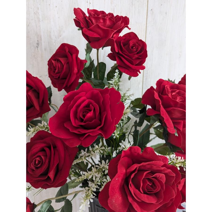 造花 ベルベットローズアレンジフラワー 高級ベルベット生地使用 消臭効果 防カビ効果発揮 : きつつき - 通販 - Yahoo!ショッピング