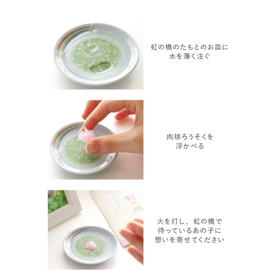 追加オプション ペット お彼岸 お供え にくきゅう 蝋燭 ＆ お皿 セット 虹の橋 ろうそく お悔やみ ギフト 犬 猫 供養 仏具 品物 贈り物 : FLEGRE 1号店 - 通販 ...