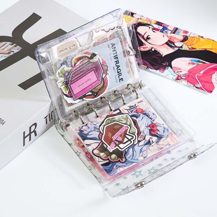 M5 6穴リング A7サイズ シール帳 バインダー 透明 A6 【リフィル10枚付き】システム手帳 クリア手帳 リフィルセット カスタマイズ手帳 収納 : KJストア - 通販 - Yahoo ...