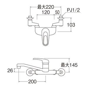 SANEI（水栓金具） 【CK2710K-3U-13】 《KJK》 三栄水栓 SANEI シングル混合栓 キッチン用 ωα0 : KJK - 通販 - Yahoo!ショッピング