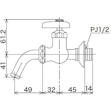 KVK 【K112】 《KJK》 二口吐水口回転形水栓 ωζ0 : KJK - 通販 - Yahoo!ショッピング
