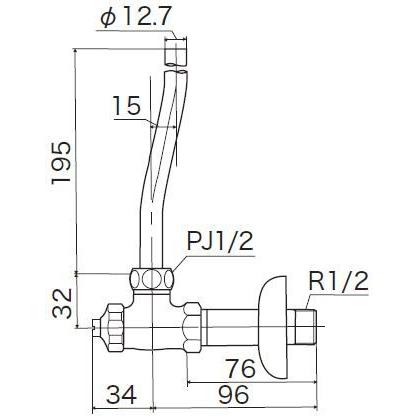 KVK 【K6A】 《KJK》 アングル形止水栓ドライバー式 （固定こま） ωζ0 : KJK - 通販 - Yahoo!ショッピング