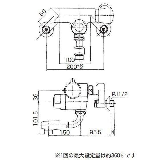 KVK 【KM155G】 《KJK》 定量止水付ミキシング式混合水栓/蛇口/カラン ωζ0 : KJK - 通販 - Yahoo!ショッピング