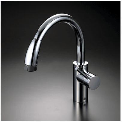 KVK 【KM708G】 《KJK》 流し台用シングルレバー式シャワー付混合栓 （シャワー引出し式） ωζ0 : KJK - 通販 - Yahoo!ショッピング