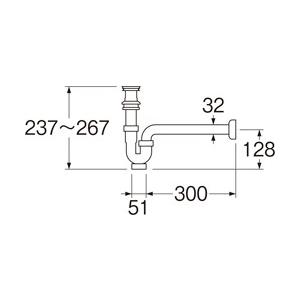 SANEI（水栓金具） 【PH779-32】 《KJK》 三栄水栓 SANEI 洗面排水栓付Pトラップ ωα0 : KJK - 通販 - Yahoo!ショッピング