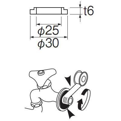 SANEI（水栓金具） 【PP31-1S-13】 《KJK》 三栄水栓 SANEI 水栓取付調節パッキン ωα0 : KJK - 通販 - Yahoo!ショッピング