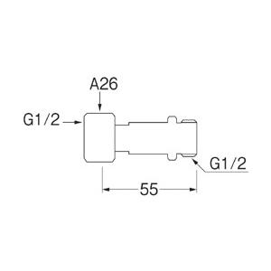 SANEI（水栓金具） 【T840-13】 《KJK》 三栄水栓 SANEI 片ナット付アダプター ωα0 : KJK - 通販 - Yahoo!ショッピング