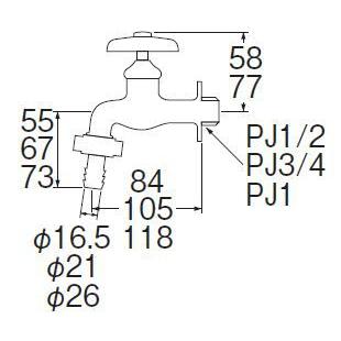 SANEI（水栓金具） 【Y30JK-13】 《KJK》 三栄水栓 SANEI カップリング横水栓 ωα0 : KJK - 通販 - Yahoo!ショッピング