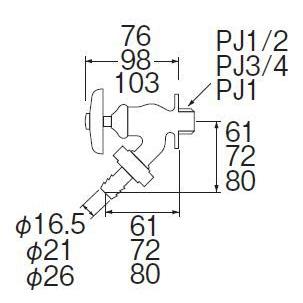 SANEI（水栓金具） 【Y80J-13】 《KJK》 三栄水栓 SANEI 散水栓 ωα0 : KJK - 通販 - Yahoo!ショッピング