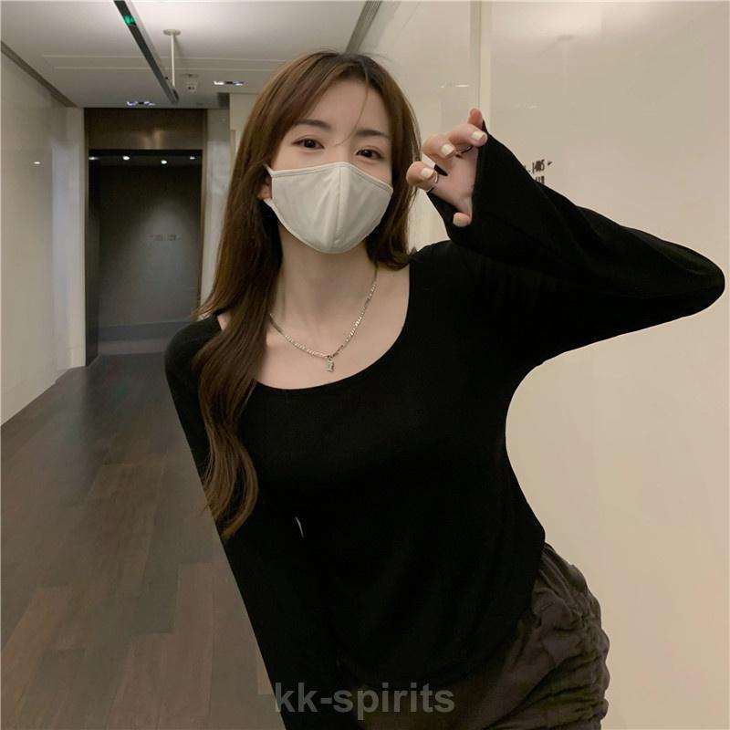 Tシャツ カットソー レディース 透け防止機能 長袖 無地 ダブルフロント インナー Uネック シームレス 透けない 細身 シンプル : kk-spirits - 通販 - Yahoo!ショッピング