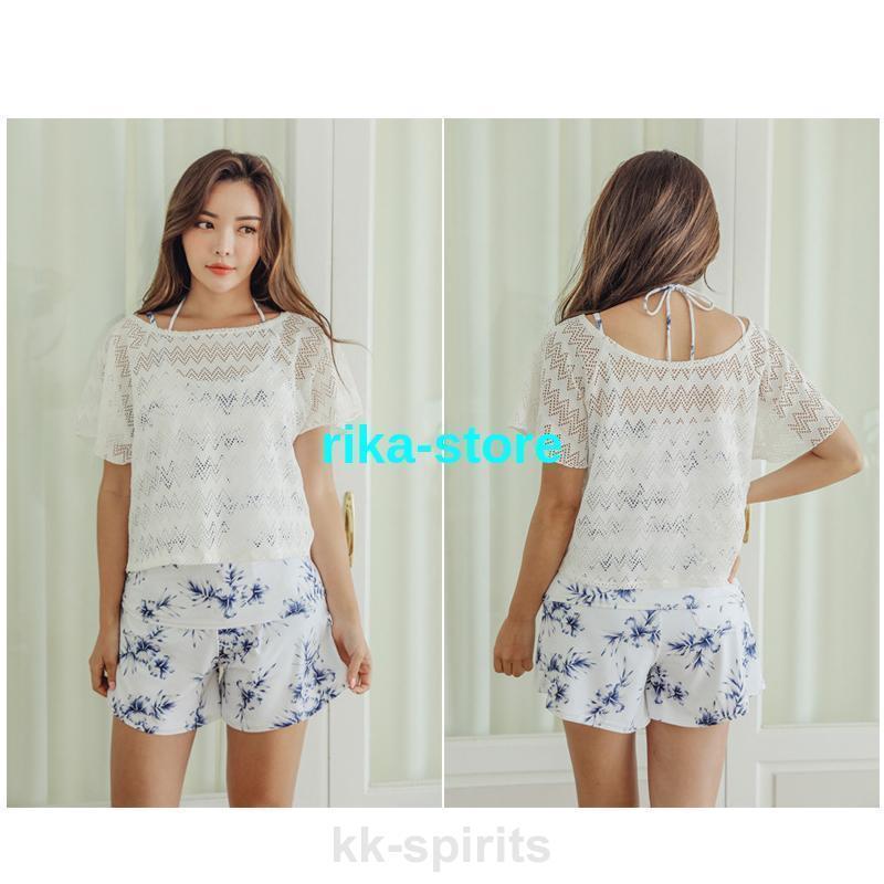 水着 レディース 体型カバー セパレート タンキニ ラッシュT 半袖 ラッシュガード ショートパンツ エスニック かわいい ママ ミセス : kk-spirits - 通販 - Yahoo ...