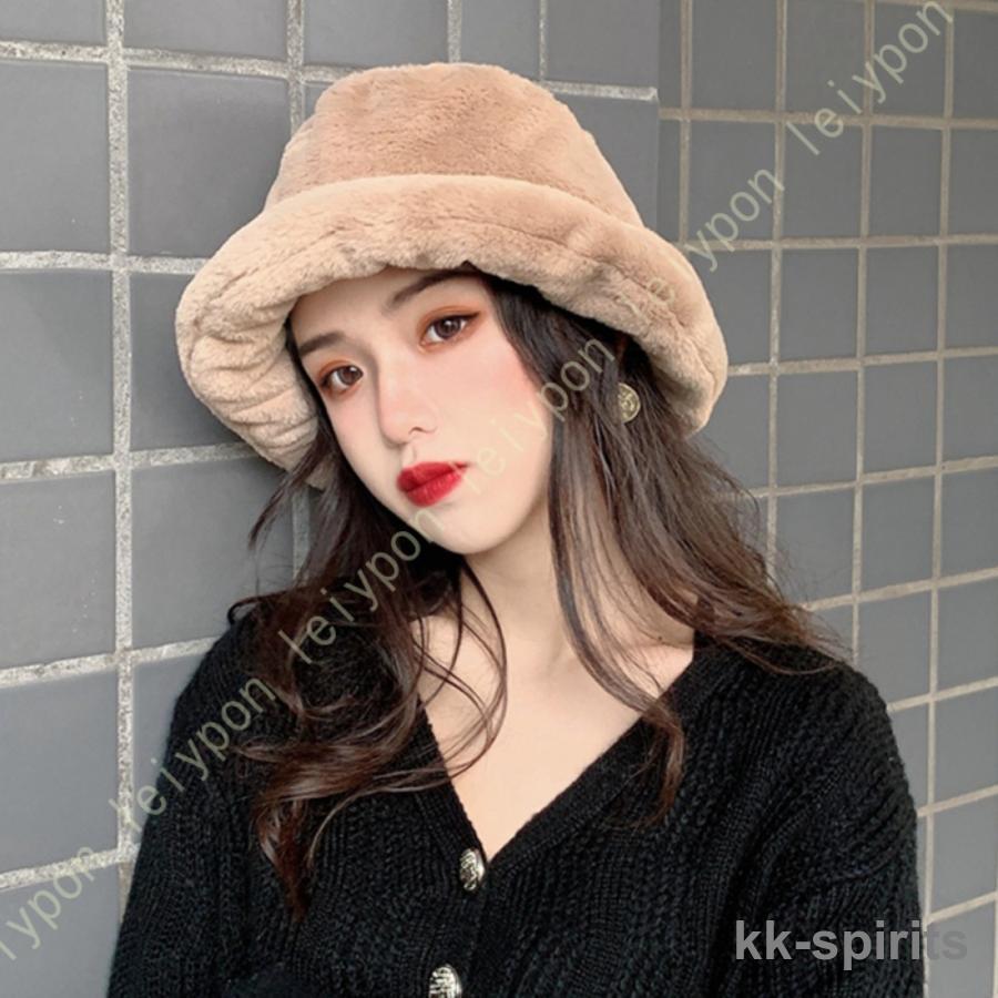 ふわふわ バケットハット レディース ハット 秋冬 ふんわり あったか 帽子 ハット もこもこ 女優帽 秋 冬 フェイクファー 女の子 ファーハット 無地 かわいい : lei-1127 ...