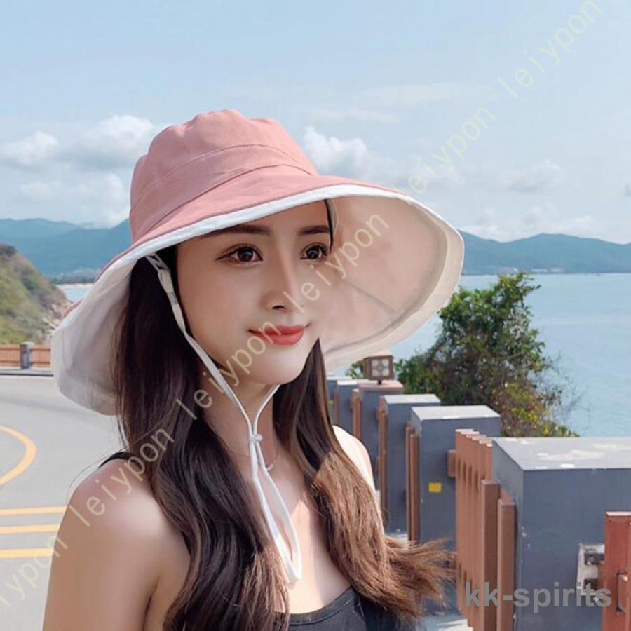 日よけ帽子 遮光 UVカット バケットハット レディース 帽子 日焼け防止 ハット 女優帽 大きいサイズ 夏 uvカット 帽子 春夏 コットン 小顔効果 紫外線対策 : lei-1127 ...