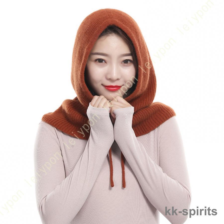 フェイスマスク ニット帽 バラクラバ フードマフラー フード付きネックウォーマーリブニット カジュアル シンプル 無地 防寒 あったか ユニセックス メンズ : lei-1127-maozi9 ...