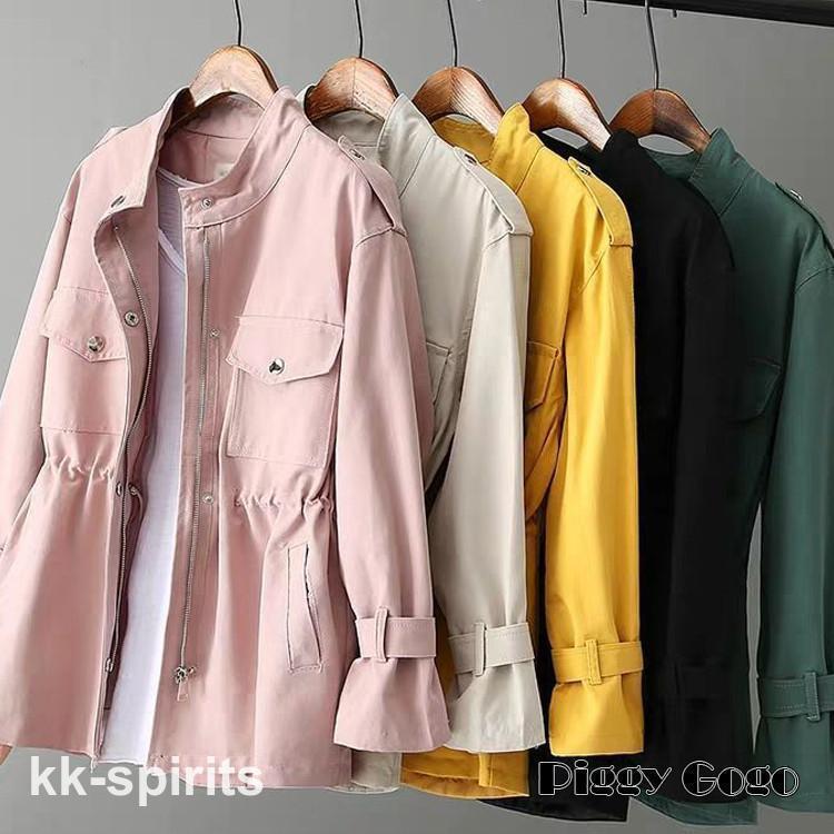 ウィンドブレーカー ジャケット スプリングコート レディース 春秋 おしゃれ 着痩せ ゆったり シルエットミディアム丈 : kk-spirits - 通販 - Yahoo!ショッピング
