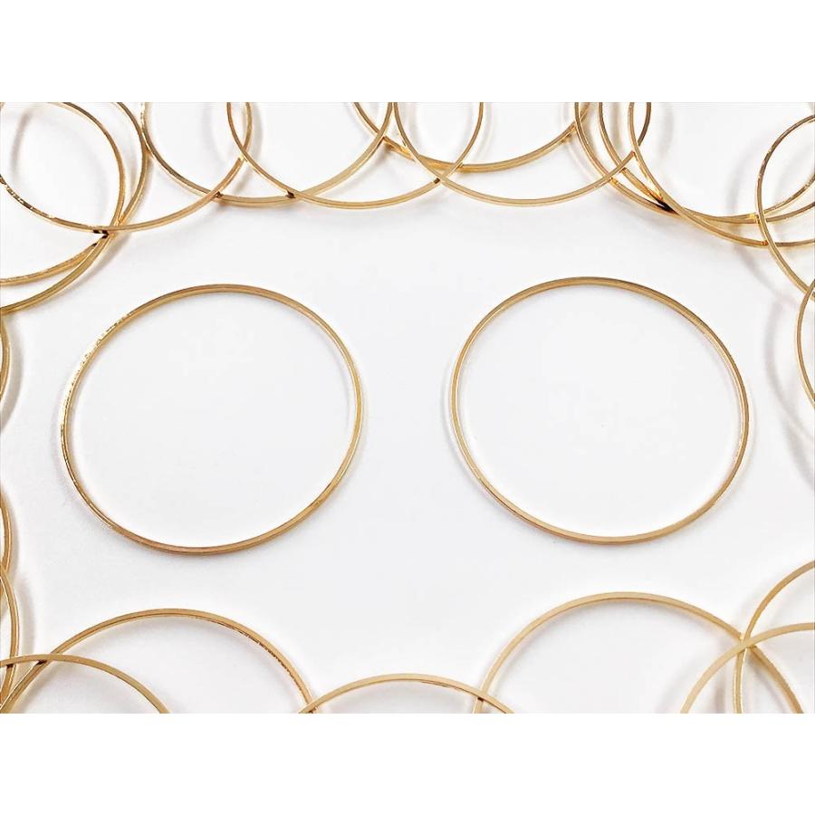 フレームパーツ ゴールド 丸 50個 40mm 枠 チャーム セッティング ピアス イヤリング パーツ 金具 AP1219 : ファイニエ ...