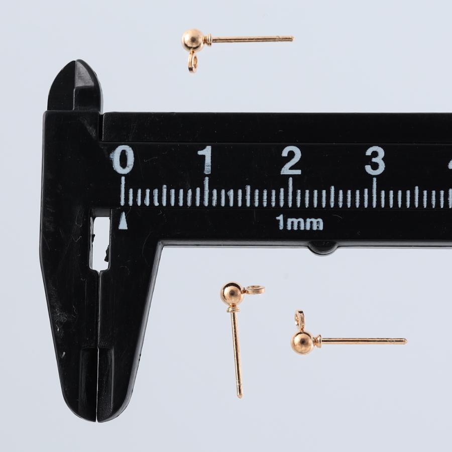 ピアス パーツ ゴールド 丸玉 3mm 80個 KC金 カン付き アクセサリー 金具 ハンドメイド 手芸 AP2139 : ファイニエ ...
