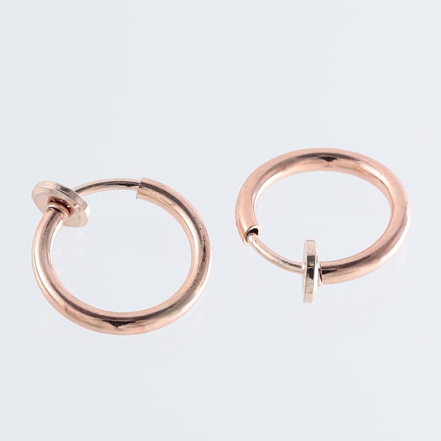フープ イヤリング パーツ ピンクゴールド 20個 11mm カン無 小さめ ノンホールピアス アクセサリー 金具 AP2270 : ファイ ...