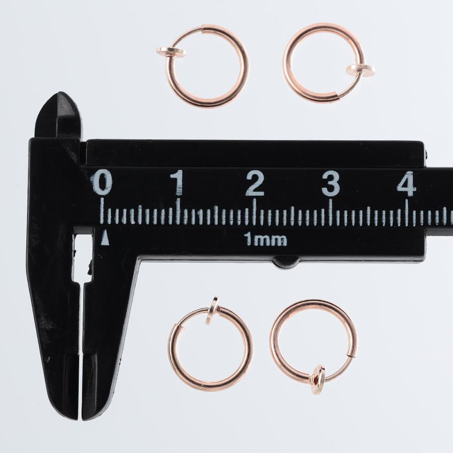 フープ イヤリング パーツ ピンクゴールド 20個 11mm カン無 小さめ ノンホールピアス アクセサリー 金具 AP2270 : ファイ ...