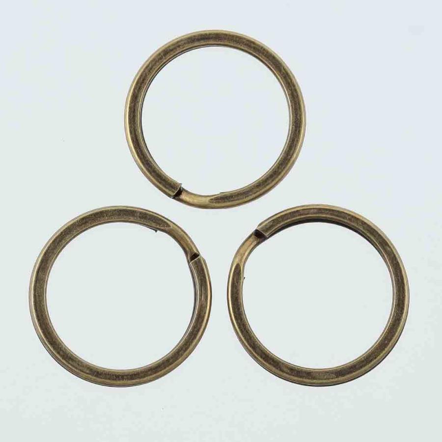 平キーリング 20mm 50個 アンティーク 金古美 二重リング キーホルダー ストラップ パーツ ハンドメイド 金具 AP2335 ...