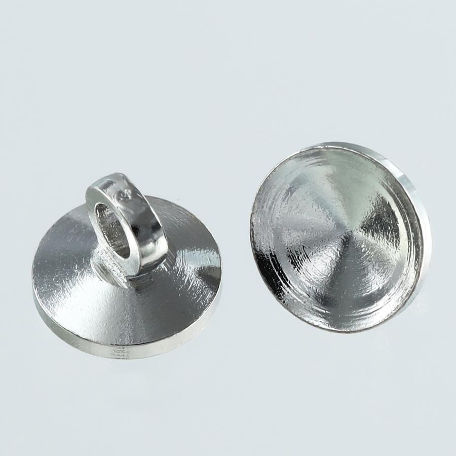 ガラスドーム キャップ シルバー 6mm 50個 カン付き アクセサリー パーツ 金具 チャーム取付カバー AP2405 : ファイニエ ...