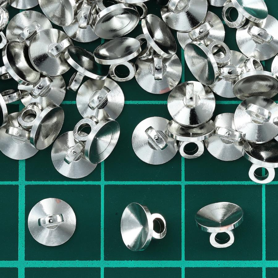 ガラスドーム キャップ シルバー 6mm 50個 カン付き アクセサリー パーツ 金具 チャーム取付カバー AP2405 : ファイニエ ...