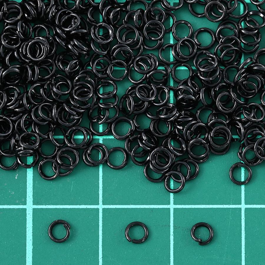 丸カン 3mm 黒 1000個 ブラック 小さめ マルカン 金具 キーホルダー ストラップ アクセサリー パーツ ハンドメイド 手芸 ...