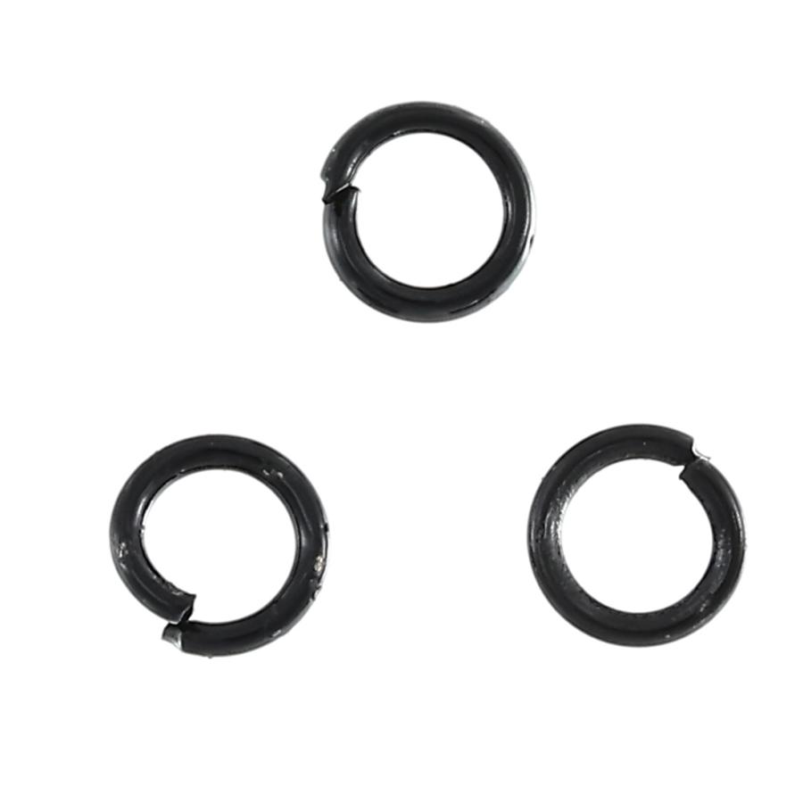 丸カン 4mm 黒 1000個 ブラック 小さめ マルカン 金具 キーホルダー ストラップ アクセサリー パーツ ハンドメイド 手芸 ...