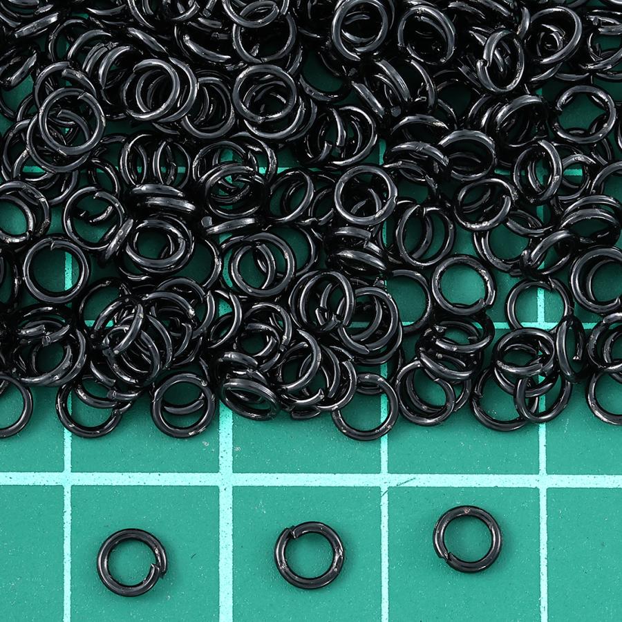 丸カン 4mm 黒 1000個 ブラック 小さめ マルカン 金具 キーホルダー ストラップ アクセサリー パーツ ハンドメイド 手芸 ...