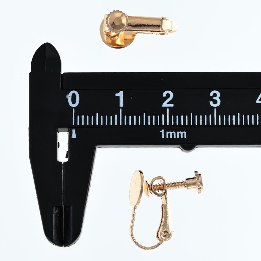 イヤリング パーツ ゴールド 40個 KC金 ネジバネ式 8mm 台座 丸皿 カン無し アクセサリー 金具 ハンドメイド AP2561 ...