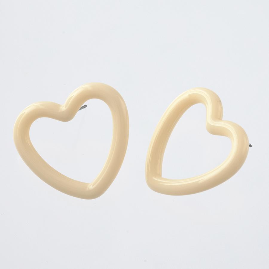 ピアス パーツ ハート 大きめ 白 ホワイト 20個 セット フレームタイプ アクセサリー ハンドメイド 手芸 AP2778 : ファイニエ ...